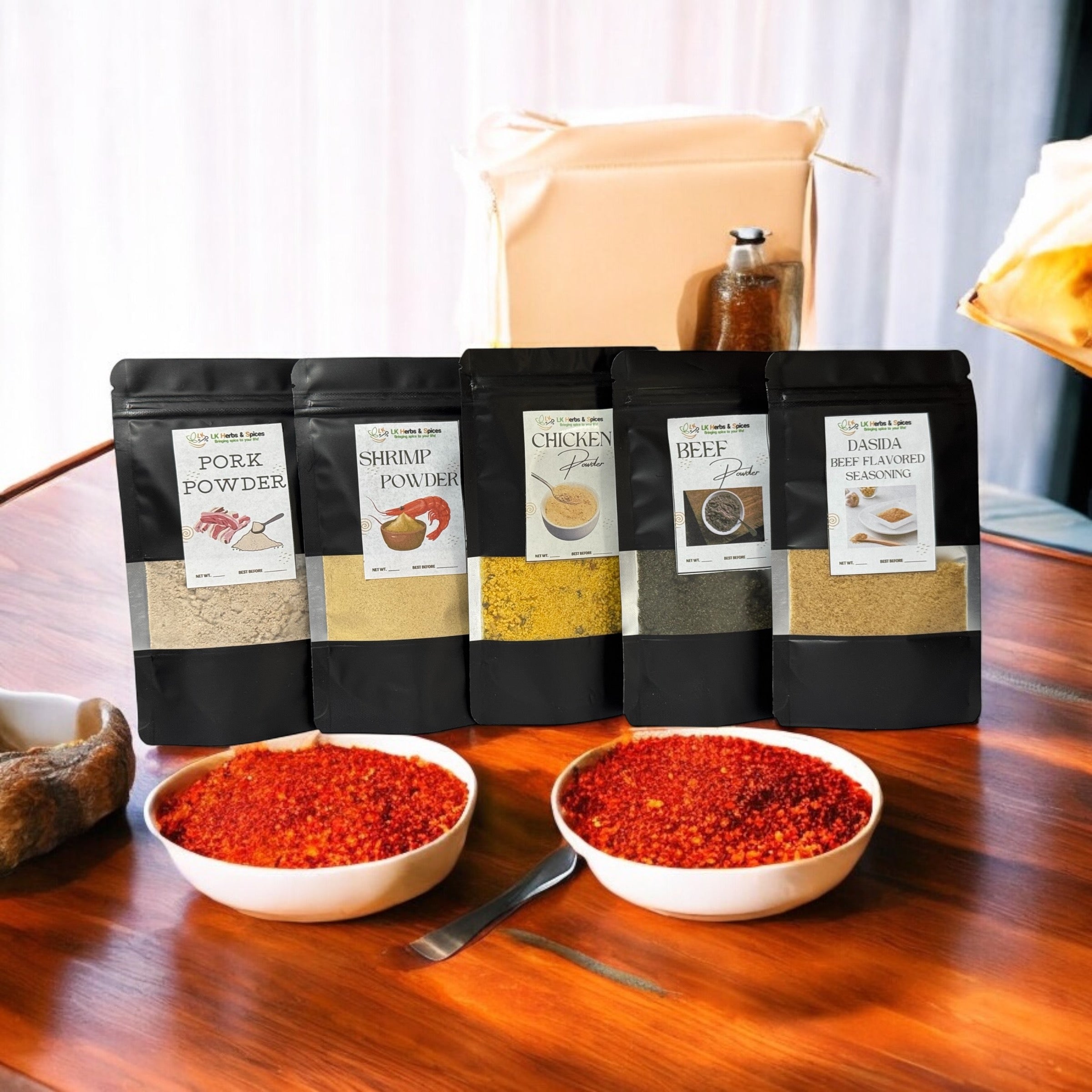 SPICES IN RESEALABLE POUCH – LK HERBS AND SPICES
