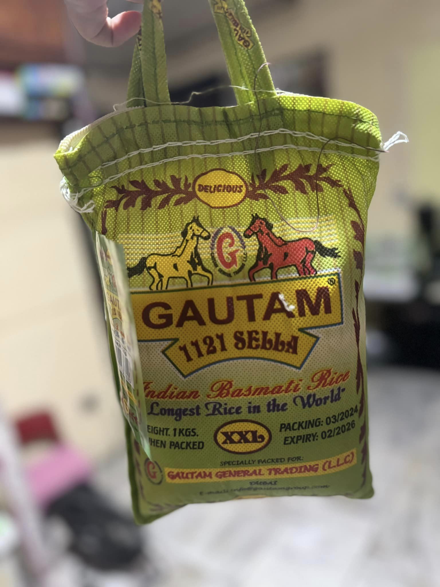 BASMATI RICE - GAUTAM SELLA 1 KG – LK HERBS AND SPICES